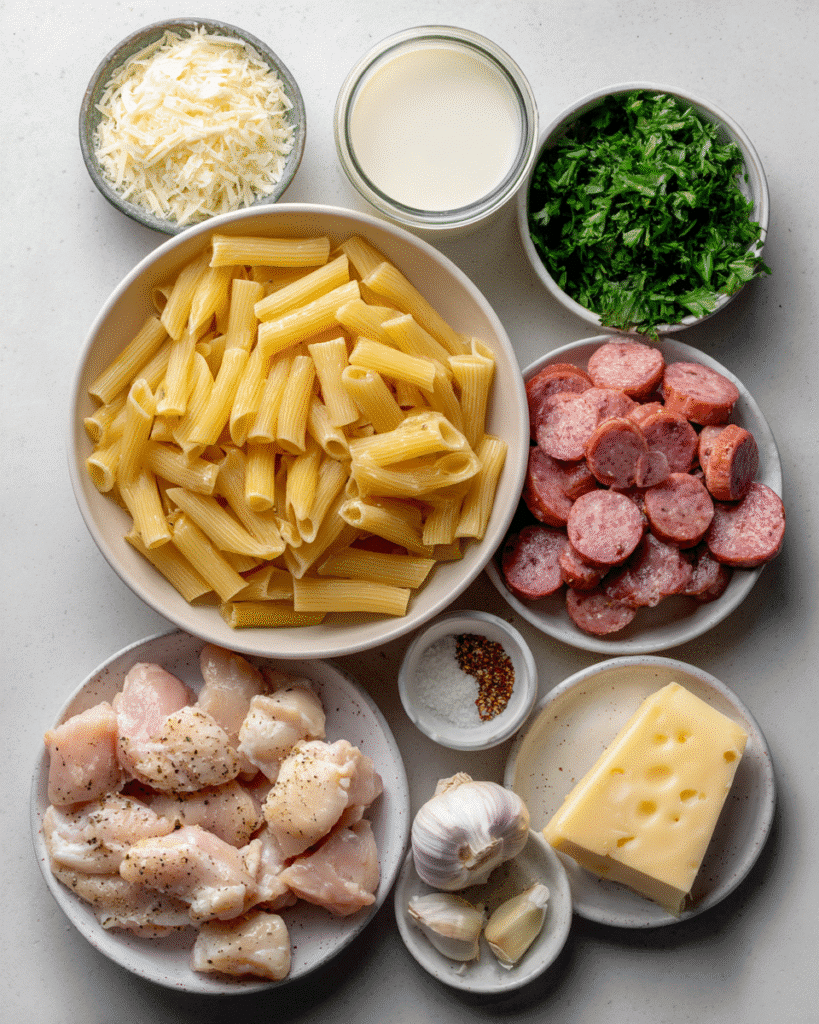 Cajun Chicken & Smoked Sausage Alfredo